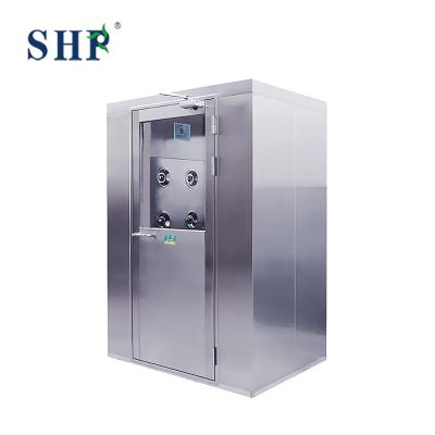 China Stainless Steel Single Person Air Shower Room 1300x1000x2050mm H14 HEPA Filter for Food Beverage Cleanroom for sale