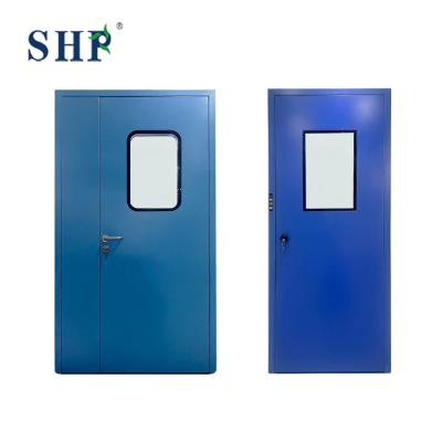 China GMP Hygiene Galvanized or 304 Stainless Steel Interior Modular Cleanroom Swing Entry Doors for Hospitals for sale