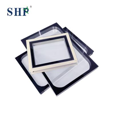 China Aluminum Alloy Frame Cleanroom Window 50mm Double Tempered Glass Custom Size for sale