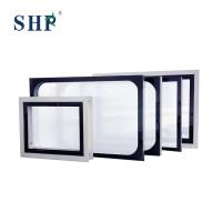 China Aluminum Alloy Frame Cleanroom Window Customized 50mm Metal Double Glass for sale