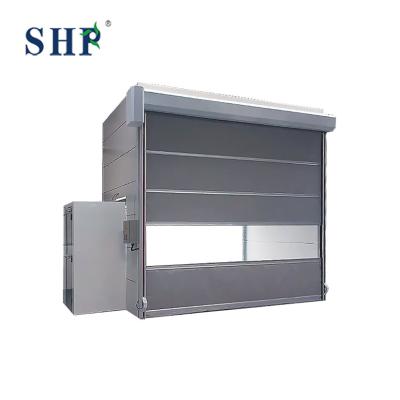 China Automatic High Speed Roller Door PVC Fabric Rise Overhead Roll Up Roller Shutter Door for sale