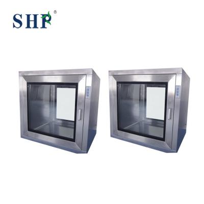 China Cleanroom Window Pass Box Types Through Pass Box Uv Double Hollow Toughened Glass for sale