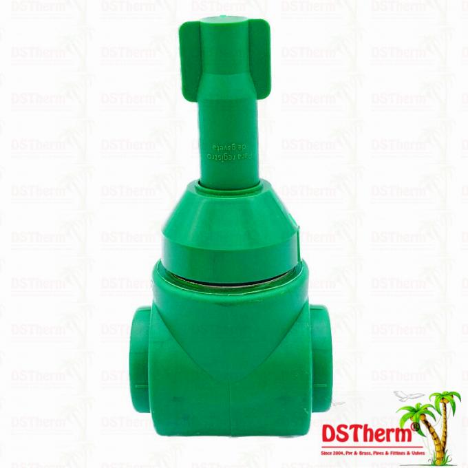 PPR Coated Brass Stop Valve Corrosion Resistant Gate Valve With Cover 0