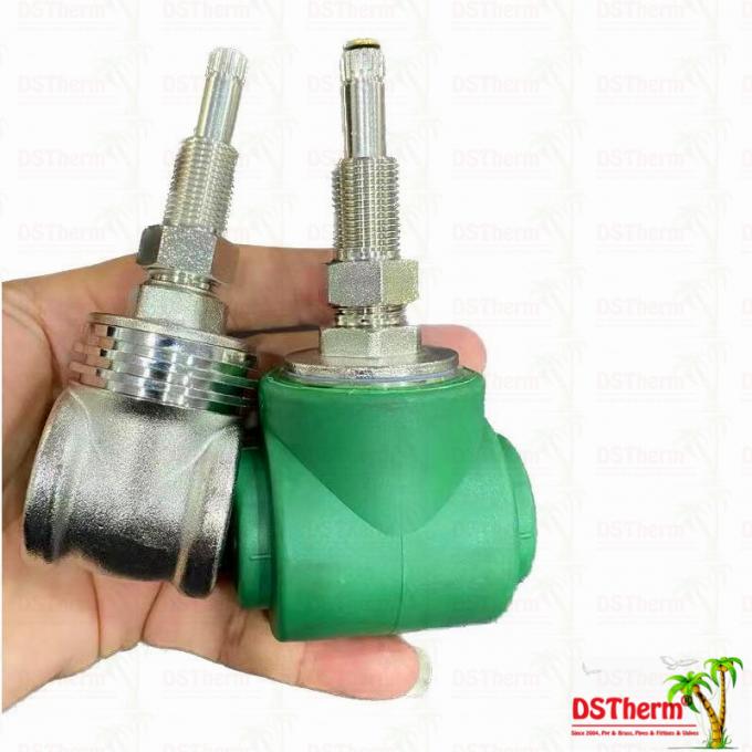 PPR Coated Brass Stop Valve Corrosion Resistant Gate Valve With Cover 1