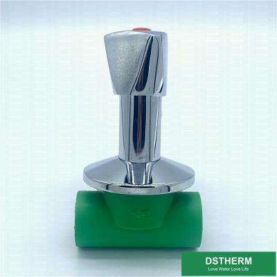 China Triangle Handle Chrome Plated PPR Plastic Stop Valve Heat Insulation for sale
