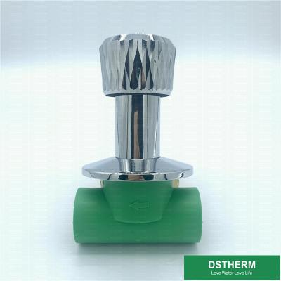 China PPR Heat Insulation Plastic Stop Valve With Brass Cartridges for sale