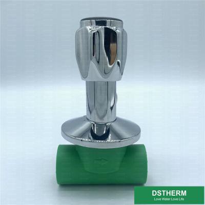 China Heavier Heat Insulation PPR Stop Valve Zinc Alloy Chrome Plated Flower Handle for sale