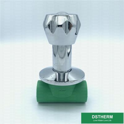 China Round Handle Welding PPR Stop Valve Chrome Plated For Cold Hot Water for sale