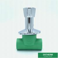 China Light Weight Type PPR Plastic Stop Valve Triangle Handle Chrome Plated With Caps for sale