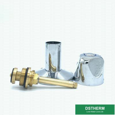 China Stop Valve Parts Triangle Zinc Alloy Handle With Brass Cartridges 1inch for sale