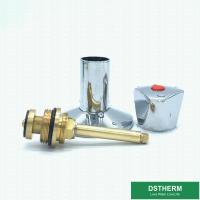 China Chrome Plated Round Hexagonal Brass Handles For Stop Valve Top Parts Cartridges for sale