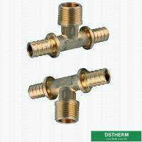 China ISO Nickel Plated PEX Brass Fittings For Male Threaded Tee for sale