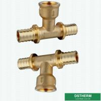 China Female Threaded Tee PEX Brass Fittings Customized Slide Fittings for sale