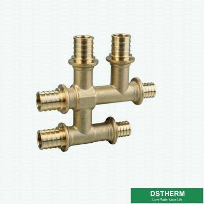 China Male Threaded Double Cross Tee Brass Slide Fittings 1/2