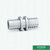 China Slide Brass Equal Threaded Coupling Press Fittings Nickel Plated for sale