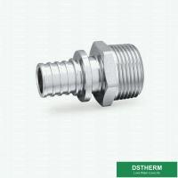 China Customized Slide Male Threaded Coupling Brass Press Fittings Chrome Plated 1/2