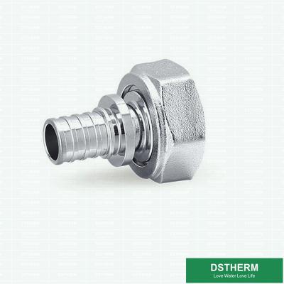 China Female Threaded Coupling Slide Brass Fittings Chrome Plated 15mm for sale