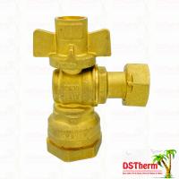 China Water Control Single Union Ball Valve With Brass Handle With Female Threaded Connector for sale