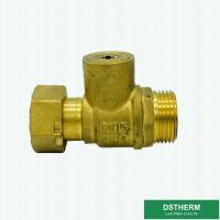 China Lock Single Union Check Valve Customized Brass Color Ball Valve for sale