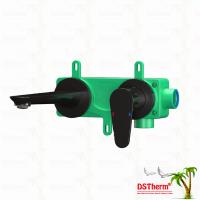 China PPR Basin Valve Concealed Mixer Valve Cold Hot Water Faucet Black Color Ppr Brass Faucet for sale