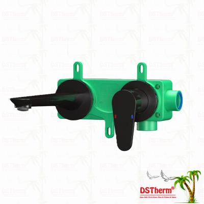China PPR Basin Valve Concealed Mixer Valve Cold Hot Water Faucet Black Color Ppr Brass Faucet for sale