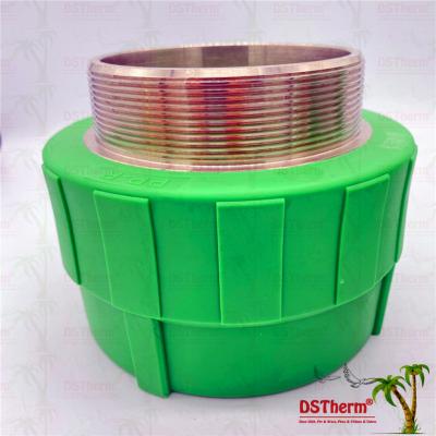 China 3 Inch Plastic PPR Male / Female Threaded Coupling CW617N Brass Inserts for sale