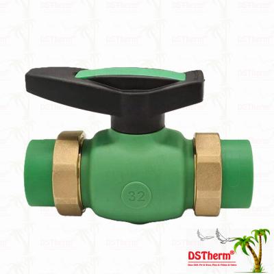 China PPR Union Ball Valve Full Bore Ppr Double Union Ball Valve Exposed Installation for sale