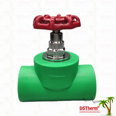 China PPR Heavy Duty Stop Valve Globe Valve Adjust Flow Cryogenic Treatment Pass Seat Test 20-110mm for sale