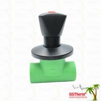 China Ppr Black Plated Stop Valve With Triangular Handle BlackFlow Precision Valve Electrophoretic Black Coating  for sale