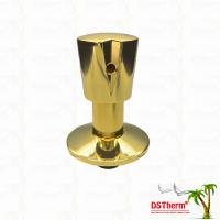 China Gold Color Coated Stop Valve Top Part Round Handle With Side Lock Valve Cartridge With Different Handles for sale
