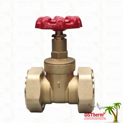 China Brass Union Gate Valve With Red Cast Iron Handle High-Flow 1/2