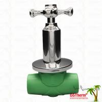 China PPR Chrome Plated Luxury Ball Valve With Cross Handle Copper Core Brass Cartridge for sale