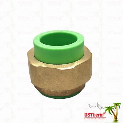 China Green Ppr Double Head Threaded Union Double Union Connector High Temperature Resistance for sale