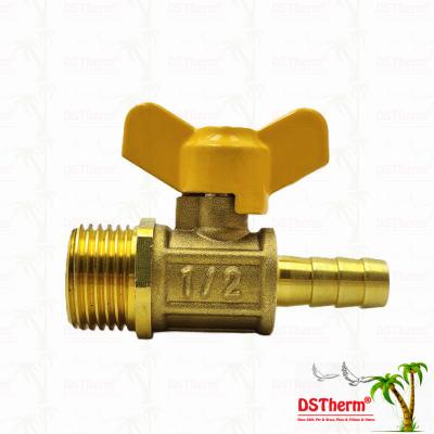 China Male Threaded Butterfly Handle Brass Gas Valve Gas Valve Gas Ball Valve Customized for sale