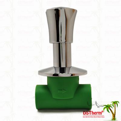 China PN25 PPR Stop Valve 20-40mm Chrome Plated with Anti-Slip Handle for sale