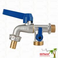 China Medium Classic Universal Alumiunm Handle Double Outlet Faucet Brass Faucet Brass Tap 1/2