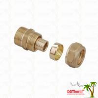 China Hpb58-3 Threaded Coupling Pex Brass Fittings PN20 1/2' for sale