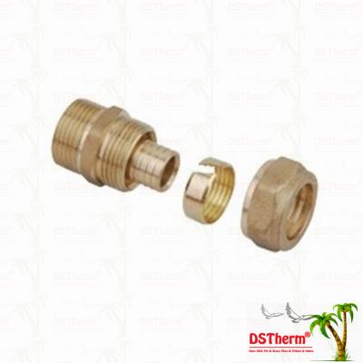 China Hpb58-3 Threaded Coupling Pex Brass Fittings PN20 1/2' for sale