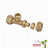 China Male Threaded Tee Pex Brass Fittings Nickel Plated Screw Fittings for sale