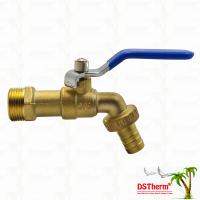 China Gold Plated Heavy Duty Classic Blue Iron Handle Bibcocks Water Spout Faucet Spigot Water Tap 3/4