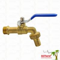 China Gold Plated Heavy Duty Classic Blue Iron Handle Bibcocks Spout Faucet Spigot Water Tap 1/2