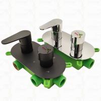 China PPR 5 Ways Black Plated Mixer Shower Valve for Temperature & Flow Control for sale