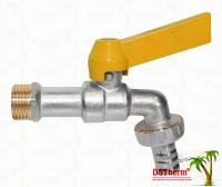 China Nickel Plated Heavy Duty Classic Straight Aluminum Handle Bibcocks Water Spout Faucet Water Tap Spigot 1/2