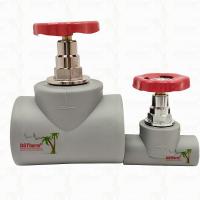 China Grey  Chrome Plated PPR Stop Valve With Brass Cartridge Global Vlave 20-110mm for sale