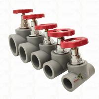 China Grey  Chrome Plated PPR Stop Valve With Brass Cartridge Global Vlave 20-110mm for sale