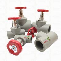 China Grey  Chrome Plated PPR Stop Valve With Brass Cartridge Global Vlave 20-110mm for sale