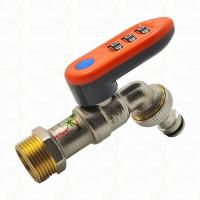 China Chrome Plated Lockable Handle Ball Bibcocks New Design Luggage-style mechanical lock 1/2