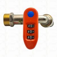China Chrome Plated Lockable Handle Ball Bibcocks New Design Luggage-style mechanical lock 1/2