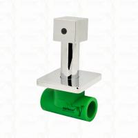 China PPR Chrome Plated Stop Valve With Cube Handle Global Vlave 20-32mm for sale