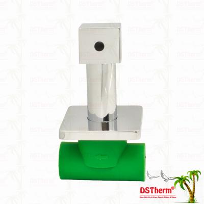 China PPR Chrome Plated Stop Valve With Cube Handle Global Vlave 20-32mm for sale
